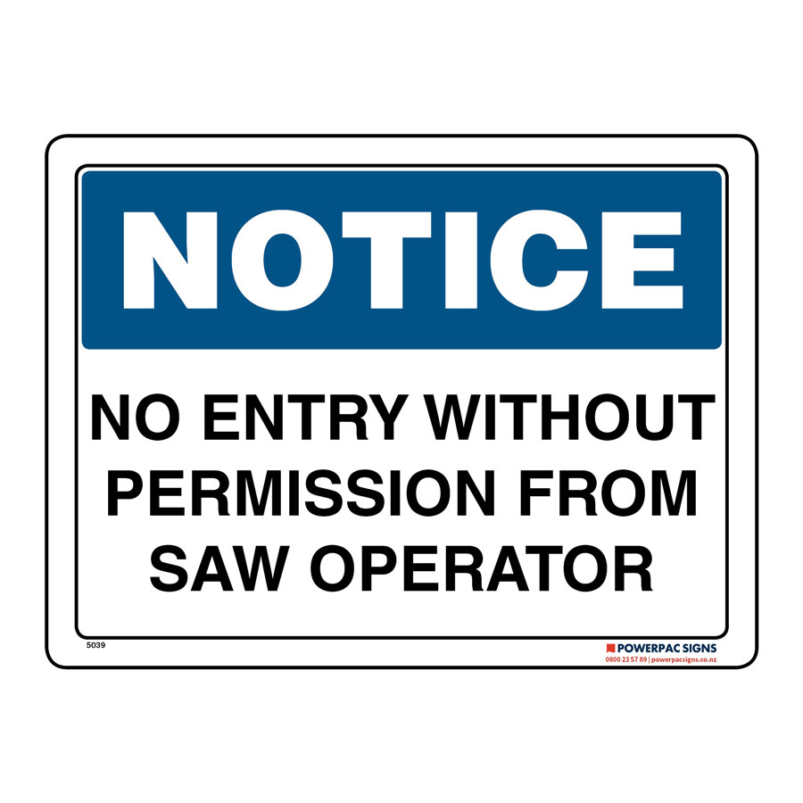 No Admission Without Permission Sign