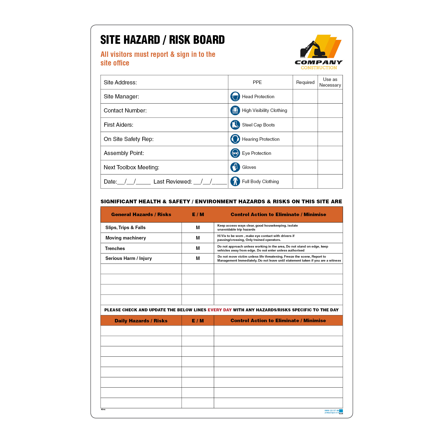 Hazard Boards | Powerpac